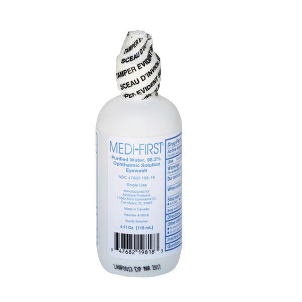 Eye Wash: Ophthalmic Solution Eyewash, 4 oz. | Trauma Kits & First Aid ...